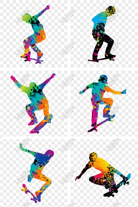 벡터 스케이트 스포츠 실루엣 Png 일러스트 무료 다운로드 Lovepik