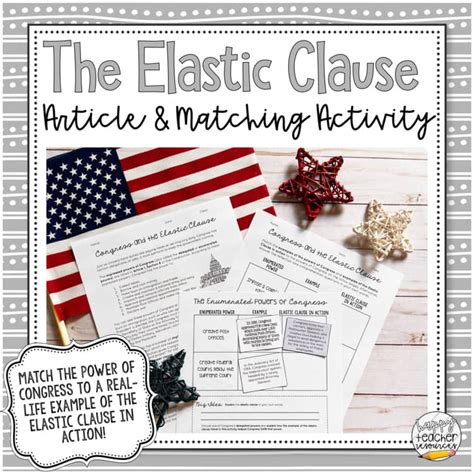 Powers Of Congress The Elastic Clause Article And Matching For Civics