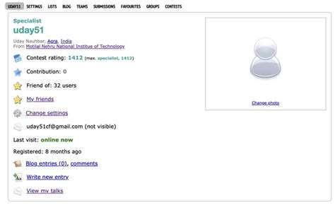 Achieved Codeforces Specialist Milestone Uday Nauhbar Posted On The Topic Linkedin