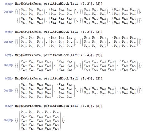 List Manipulation How To Partition A 2 D Array Properly