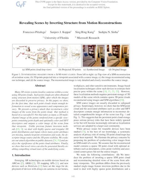 Pdf Revealing Scenes By Inverting Structure From Motion Contentcvpr