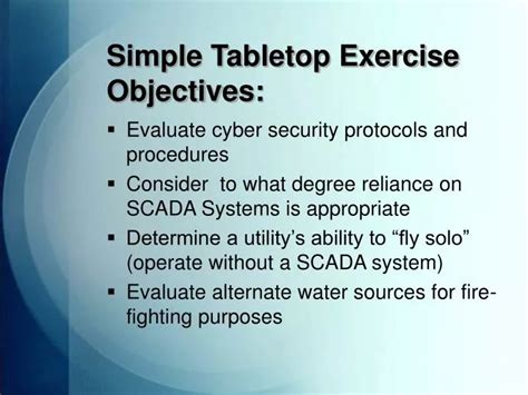Ppt Simple Tabletop Exercise Objectives Powerpoint Presentation Id211057