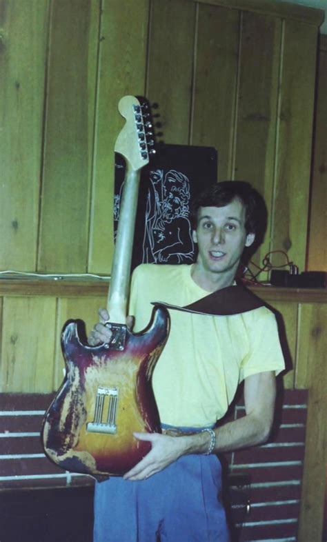 Adrian Belew 1977 Pictured With His Then New Stratocaster Guitar He