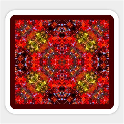 Colorful Leaf Pattern Leaf Pattern Sticker Teepublic