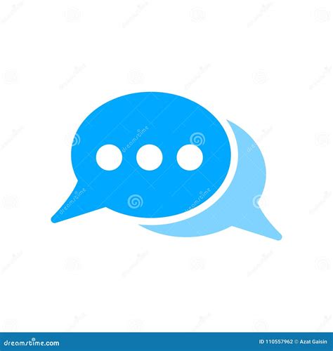 Bubble Chat Dots Message Icon Stock Vector Illustration Of Communicate Media 110557962