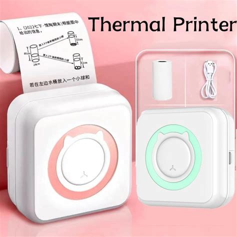 Portable Mini Thermal Printer Wirelessly Bt 200dpi Photo Label Memo
