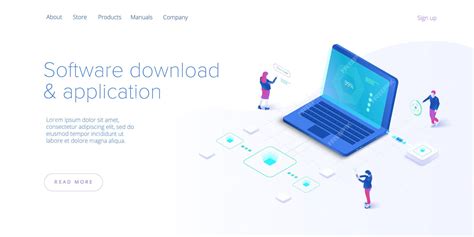Premium Vector Software Download And Application Isometric