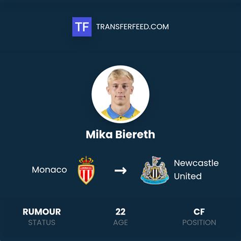 Mika Biereth Transfer From Monaco To Newcastle United Transferfeed
