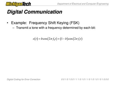 Ppt Digital Communication And Error Correcting Codes Powerpoint
