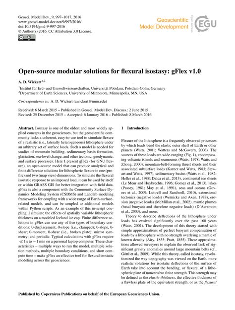 pdf open source modular solutions for flexural isostasy gflex v1 0