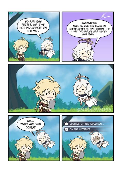 Safebooru 1boy 1girl Aether Genshin Impact Ahoge Blonde Hair Braid