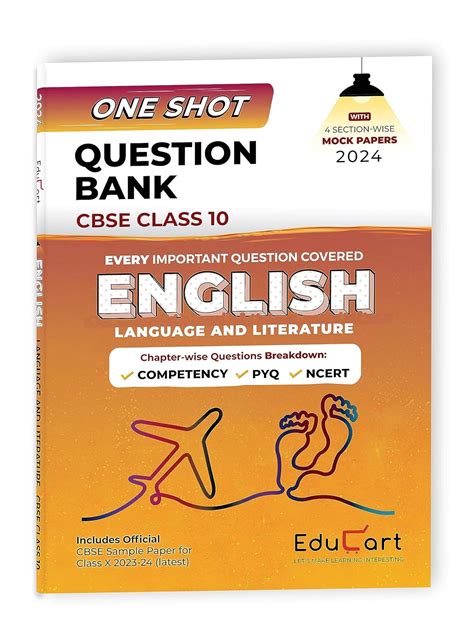 Educart One Shot Question Bank English Cbse Class 10 For 2024 Only Important Qs Covered Ch