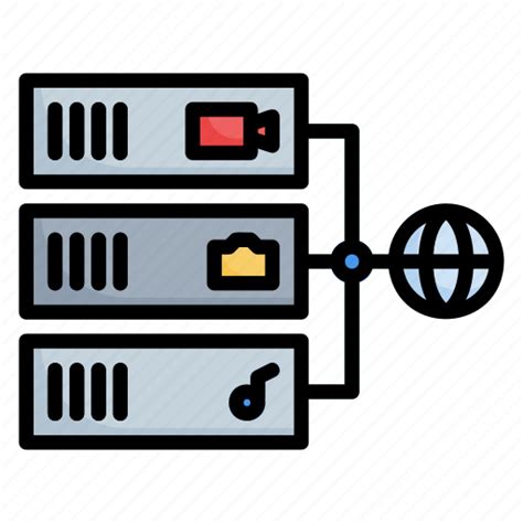 Database Server Network Internet Data Media Gallery Icon Download On Iconfinder