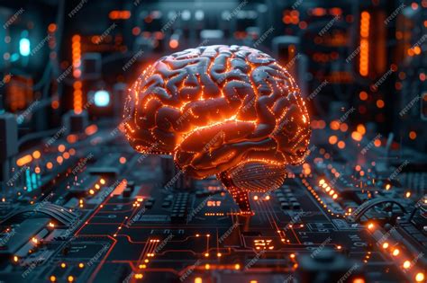 Premium Photo A Cybernetic Brain Interface Showing Connections Between Neural Pathways And