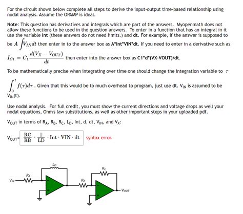 Solved For The Circuit Shown Below Complete All Steps To Chegg