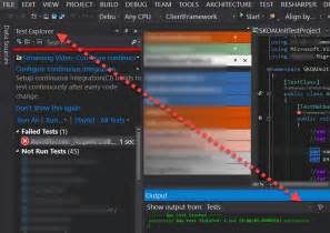 Visual Studio Where Is The Tests Output Pane Stack Overflow