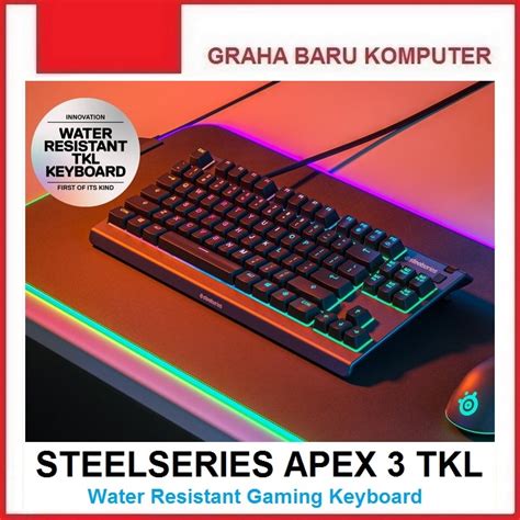 Jual Steelseries Apex 3 Tkl Gaming Keyboard Shopee Indonesia