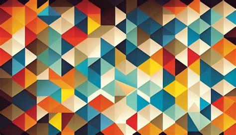 Premium Ai Image Generative Ai Symmetry In Motion A Mesmerizing Geometric Pattern Of Bold Shapes