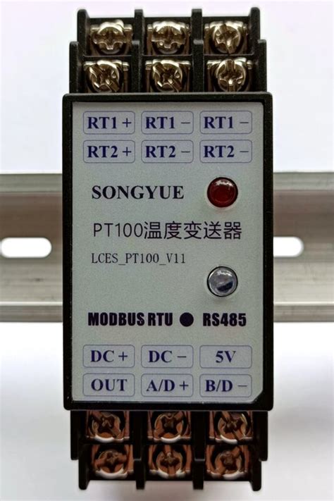 Dual Pt100 Temperature Transmitter To Rs485 Interface Platinum Resistance Module Platinum