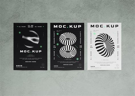 벽 포스터 모형 디자인 프리미엄 Psd 파일