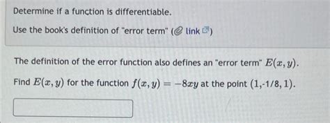 Solved Determine If A Function Is Differentiable Use The