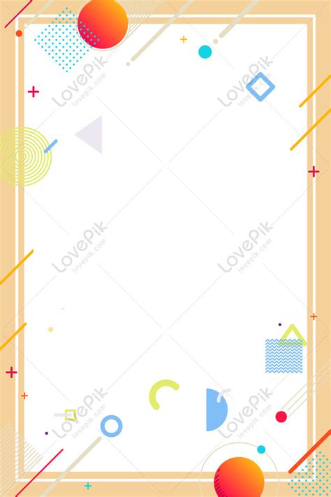 노란색 기하학적 테두리 포스터 배경 이미지 Hd 배경 프레임 기하학 단순 배경 사진 무료 다운로드 Lovepik
