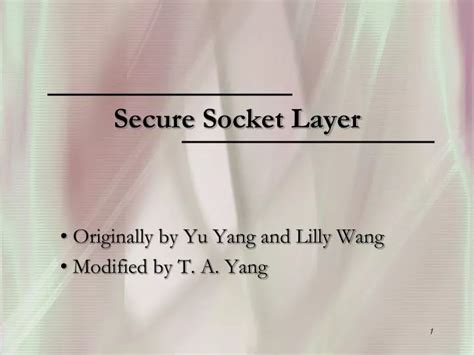 Ppt Secure Socket Layer Powerpoint Presentation Free Download Id