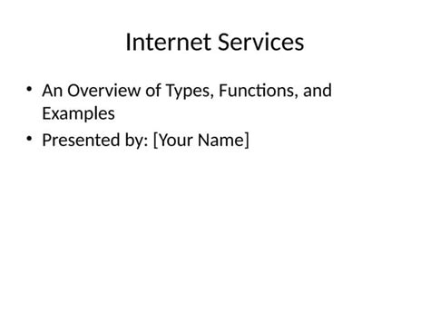 On A Computer Internetservicespresentationpptx