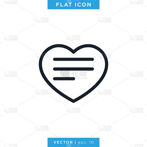 心图标矢量股票插图设计模板。可编辑的中风。