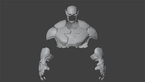 Captain America Armor Stl Bundle Game Accurate Cosplay 3d Model Etsy