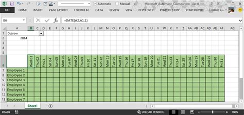 How To Create Automatic Calendar In Excel Printable Forms Free Online