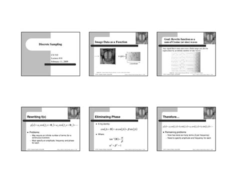 Discrete Sampling In Image Computation Lecture Slides Cs 510 Docsity