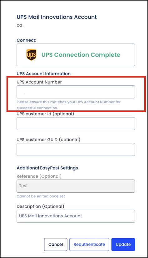 UPS OAuth Update EasyPost Support