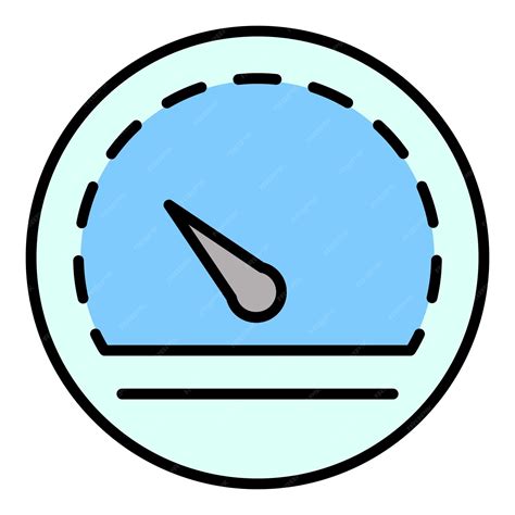 Premium Vector Performance Speedometer Icon Outline Performance Speedometer Vector Icon Color