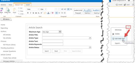 Configure The Kb Search Web Part Bamboo Solutions