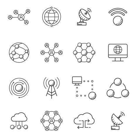 Set Of Big Data Database Cloud Computing Network 49795491 Vector Art