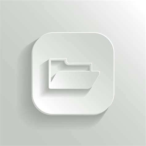 Premium Vector Folder Icon Vector White App Button