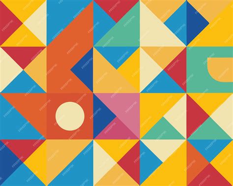 Premium Vector Colorful Geometric Background Vibrant Abstract Patterns For Modern Design Projects