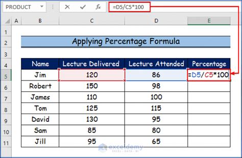 How To Calculate Attendance Percentage In Excel With Steps