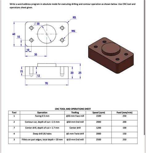 Write A Word Address Program In Absolute Mode For Executing Drilling