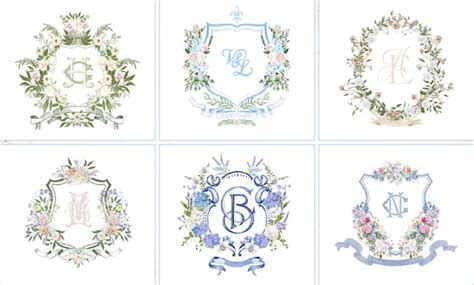 Watercolor Wedding Crest 60 Photos