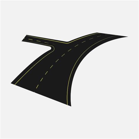Premium Vector Bending Road Illustration Vector