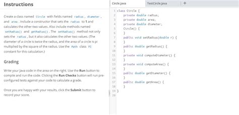 Solved Circlejava Testcirclejava Instructions 1 Class