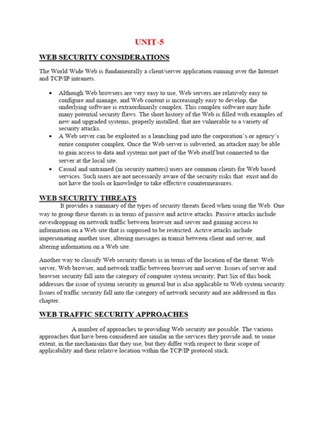 Cryptography And Network Security Jnth R18 Unit 5 Pdf Transport