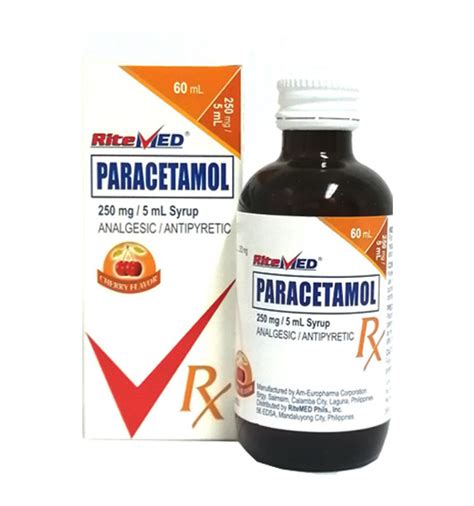 Paracetamol Ritemed 250mg 5ml Syrup 60ml St Joseph Drug Online Store