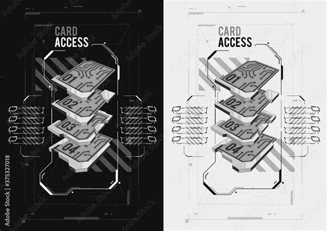 Biometric Access Control System Cards In Hud Style Electronic Modern