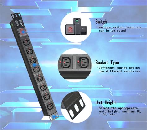 IEC C13 PDU With Switch Power Distribution Unit 19 PDU For Network Cabinet Alibaba Com