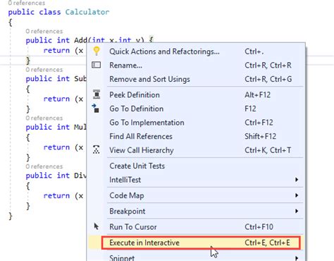 C Interactive In Visual Studio