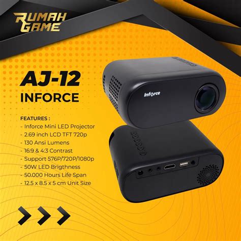 Jual Mini Proyektor Portable Lcd Mini Projector Inforce Mini Aj12
