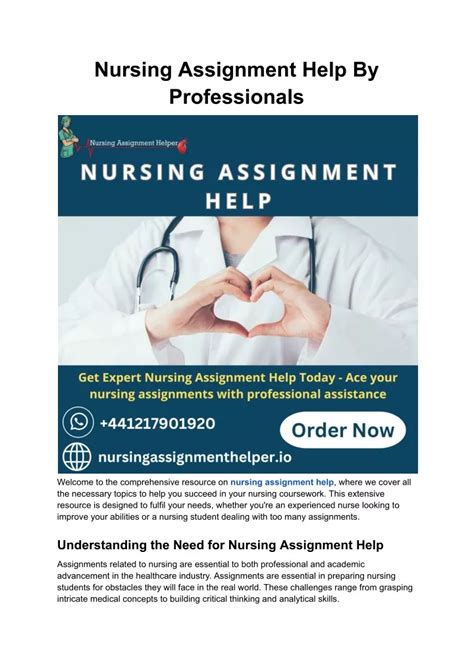 Ppt Nursing Assignment Help By Professionals Powerpoint Presentation Id13163372